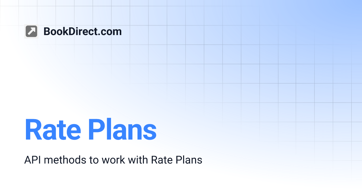 Rate Plans | BookDirect.com